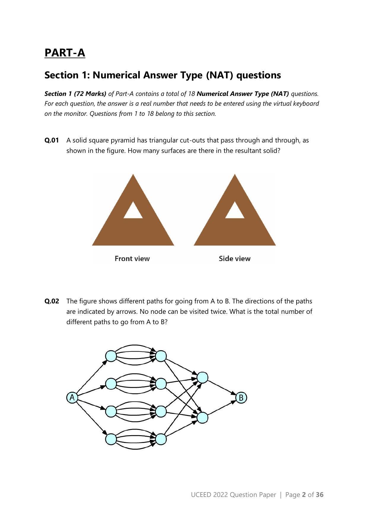 UCEED 2022 Question Paper - IndCareer Docs