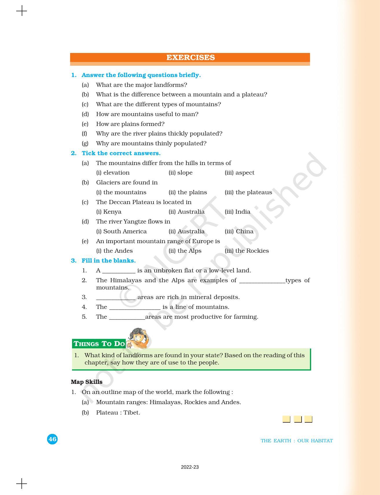 NCERT Book for Class 6 Social Science(Geography) : Chapter 6-Major ...
