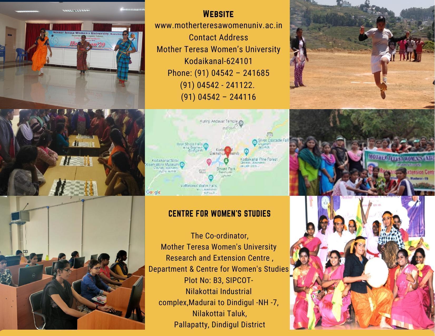 Mother Teresa Womens University, Kodaikanal Admission Prospectus 2021 ...