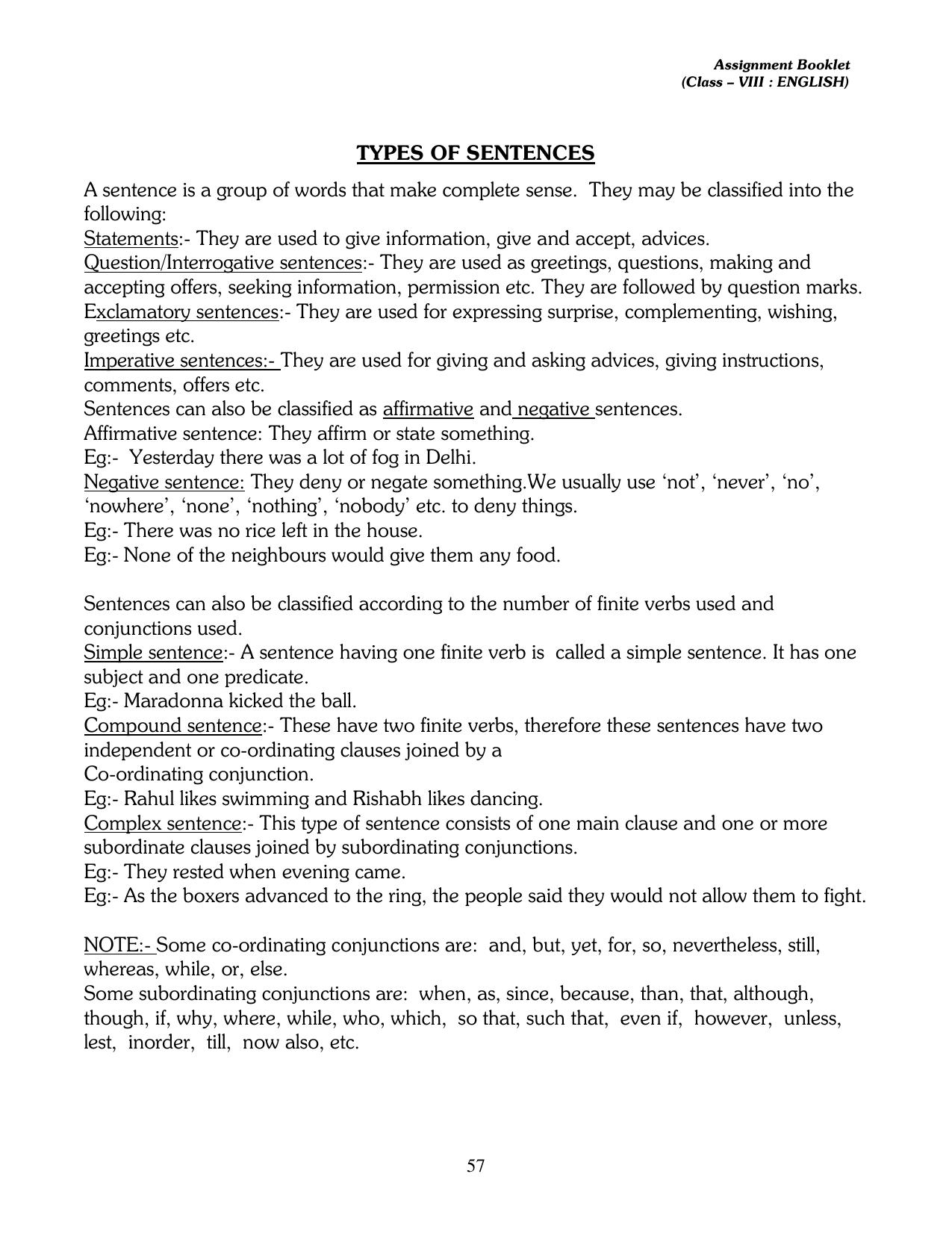 CBSE Worksheets for Class 8 English Assignment 16 - IndCareer Docs