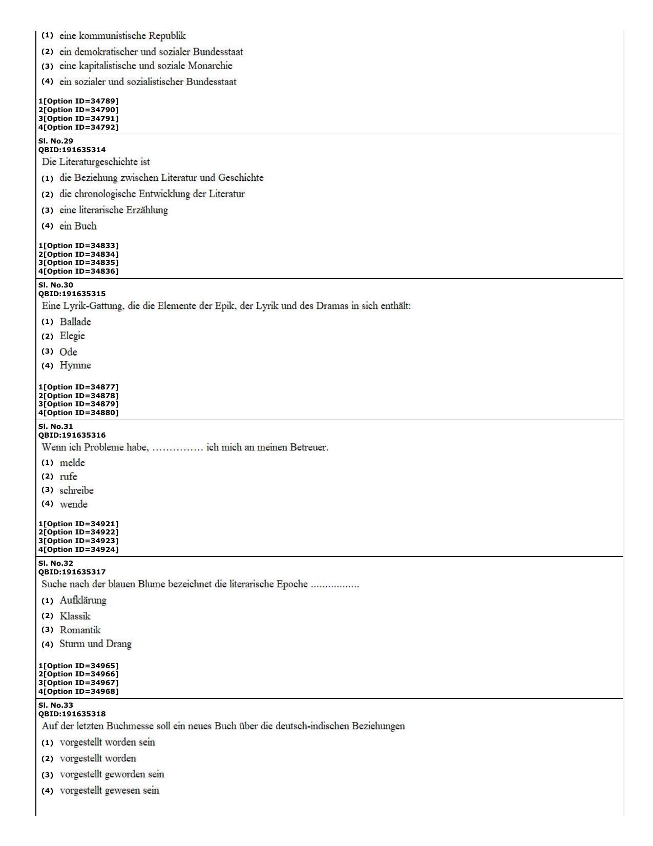 CUET (PG) 2022: PGQP-60 German (10-09-2022) Question Paper - IndCareer Docs