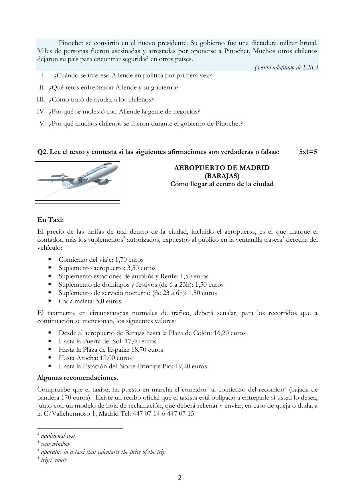 CBSE Class 10 Spanish Sample Paper 2025 - IndCareer Schools