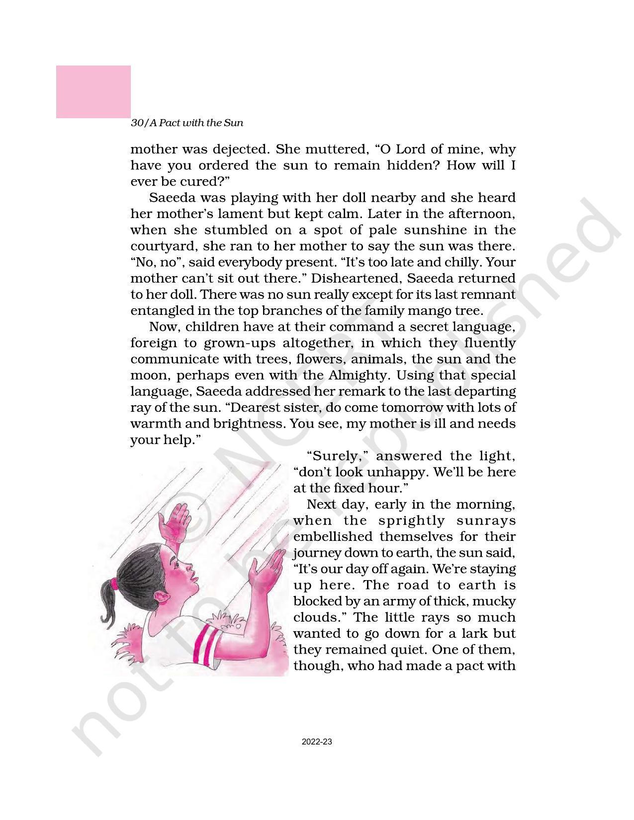 Ncert Book For Class 6 English A Pact With The Sun Chapter 8 A Pact