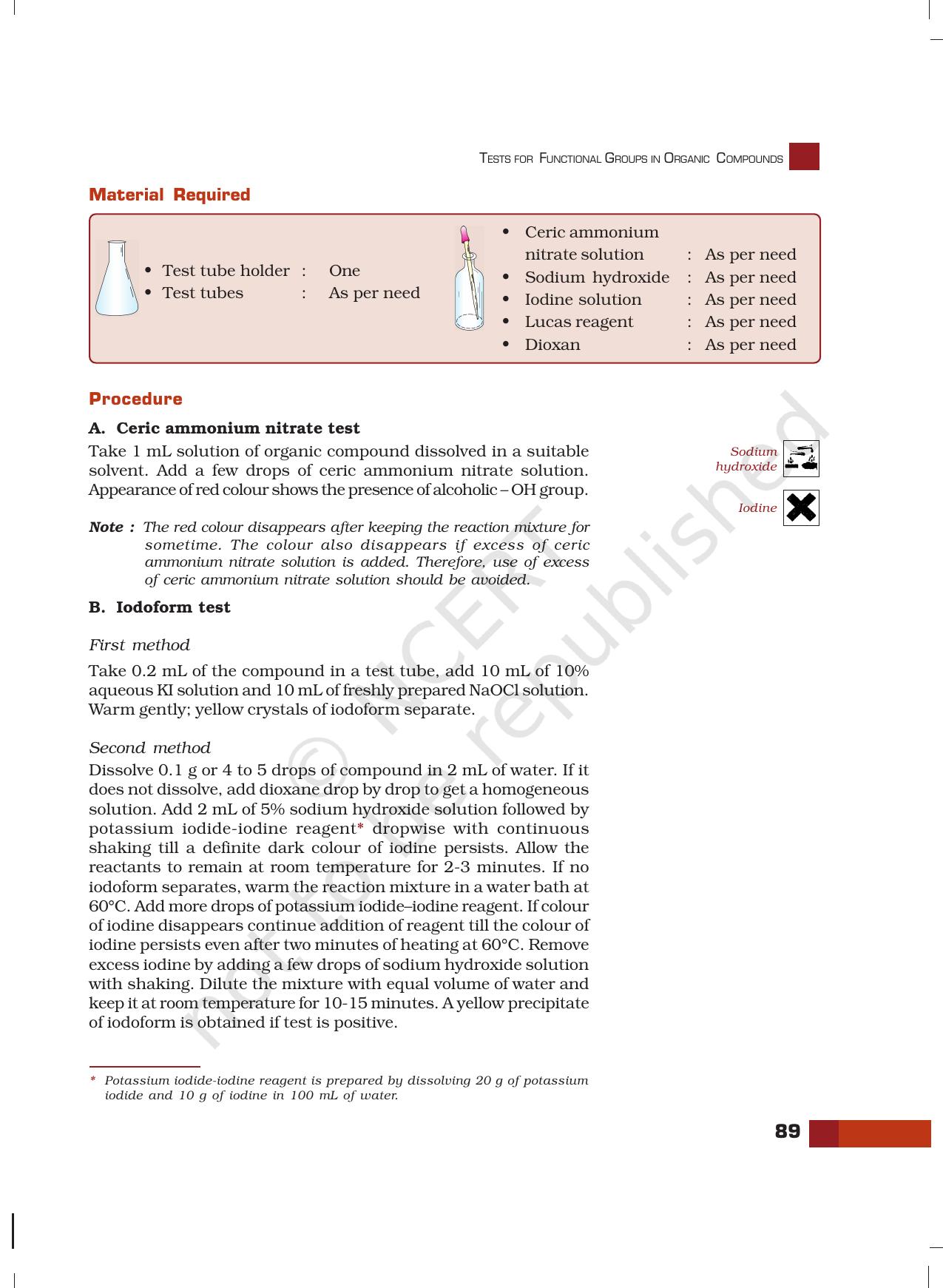 NCERT Laboratory Manuals for Class XII Chemistry - Unit 8 (Tests for ...