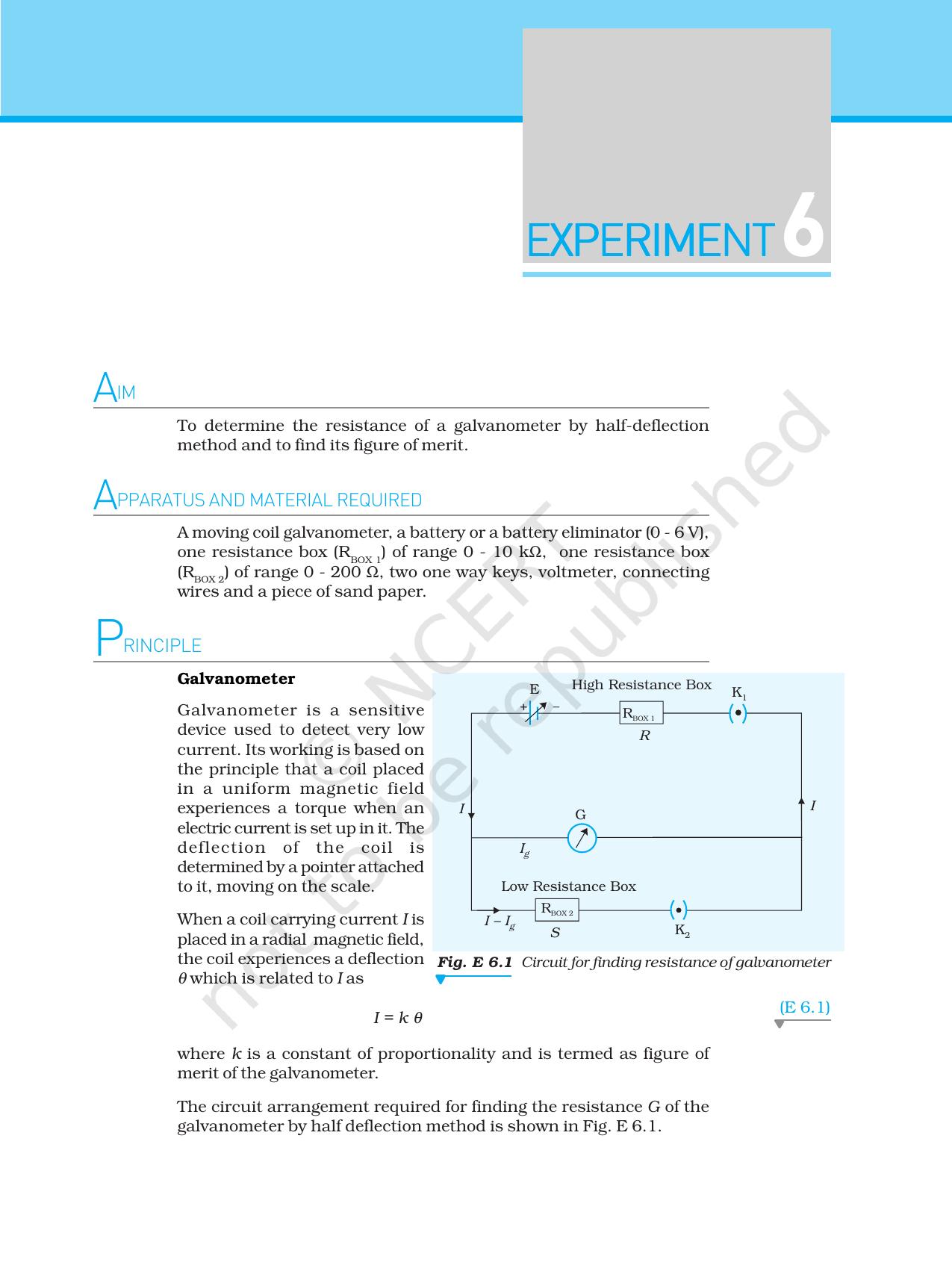 NCERT Laboratory Manuals for Class XII Physics - Experiment 6 & 7 ...