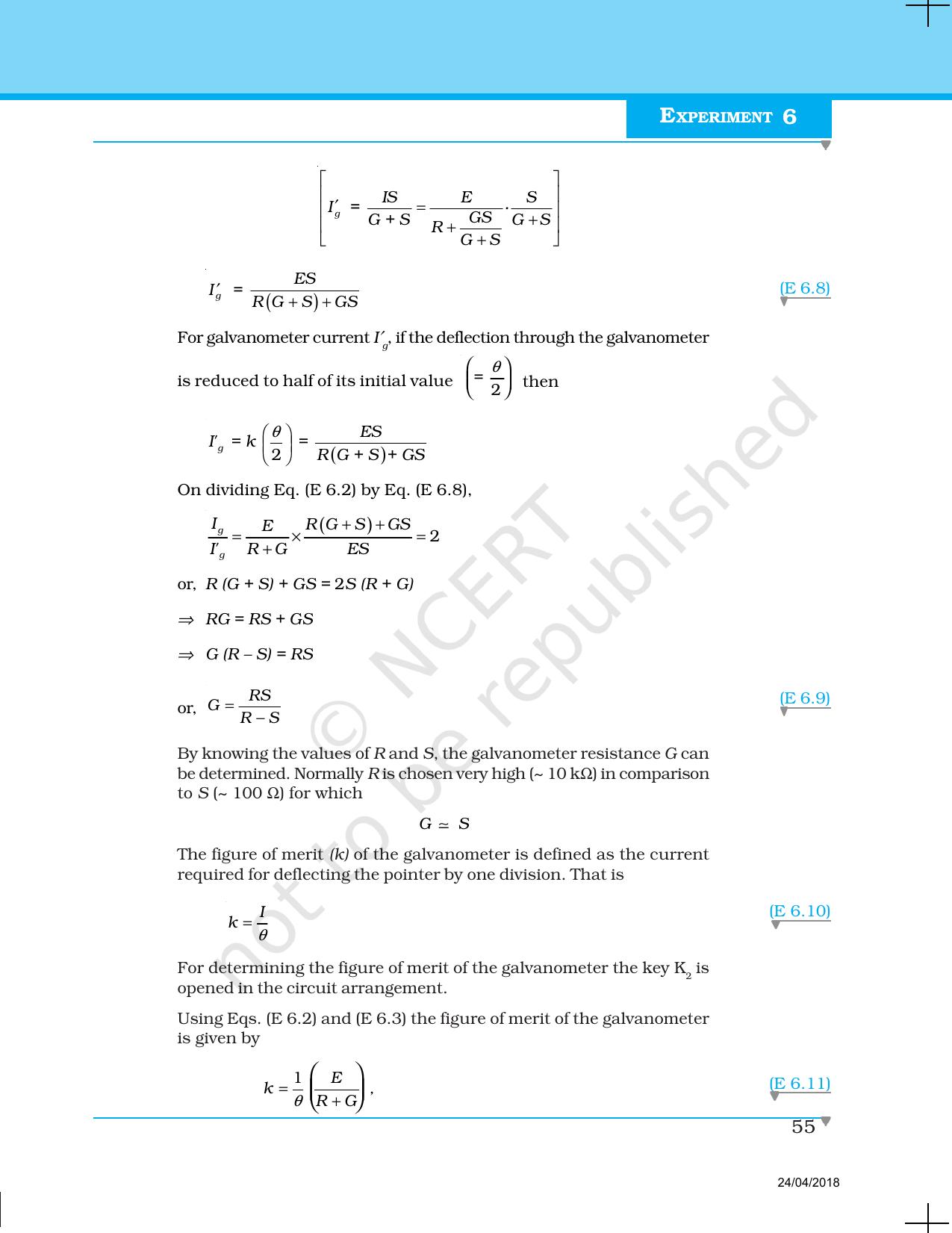 NCERT Laboratory Manuals for Class XII Physics - Experiment 6 & 7 ...