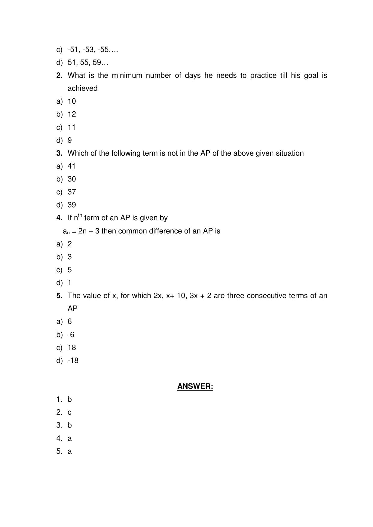 CBSE Class 10 Mathematics Question Bank - IndCareer Docs