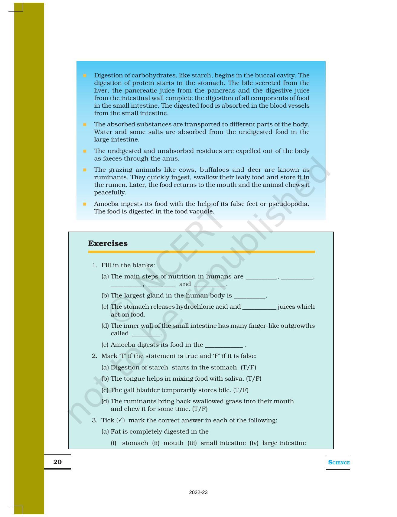 NCERT Book for Class 7 Science: Chapter 2-Nutrition in Animals ...