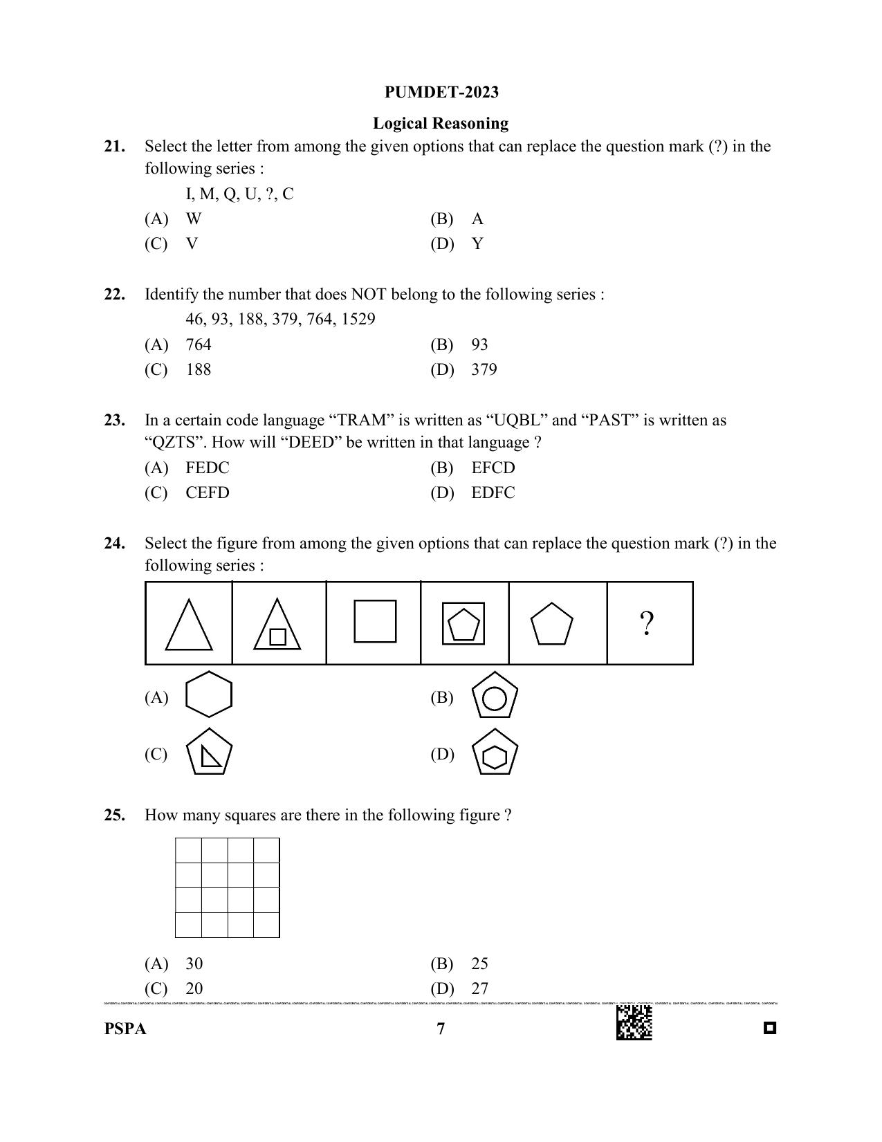 PUBDET 2023 philosophy/Sociology/Performing Arts Question Paper ...