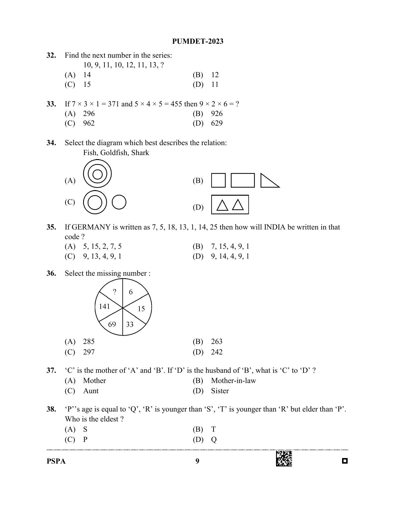 PUBDET 2023 philosophy/Sociology/Performing Arts Question Paper ...