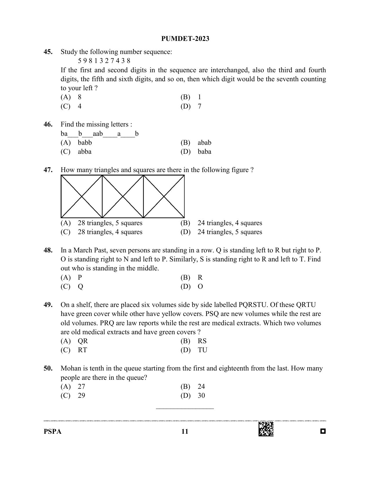 PUBDET 2023 philosophy/Sociology/Performing Arts Question Paper ...