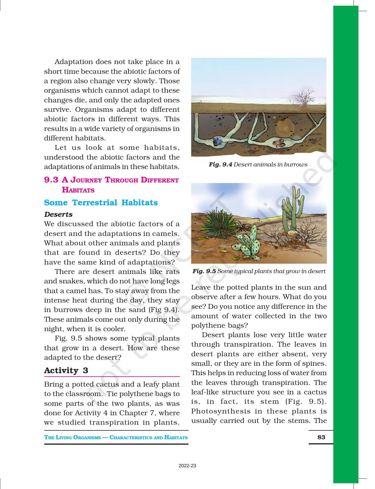 NCERT Book for Class 6 Science: Chapter 9-The Living Organisms and ...