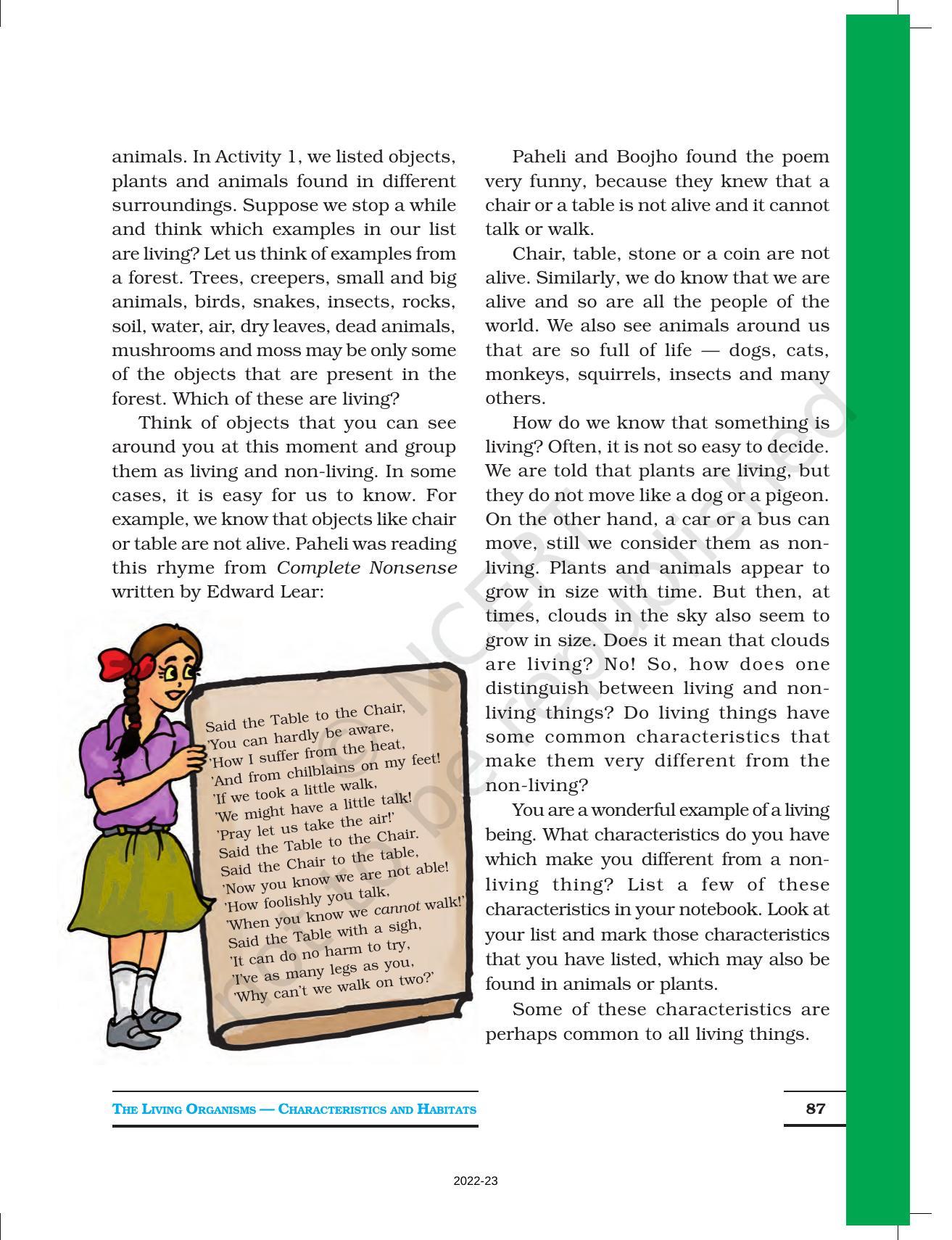 NCERT Book for Class 6 Science: Chapter 9-The Living Organisms and ...