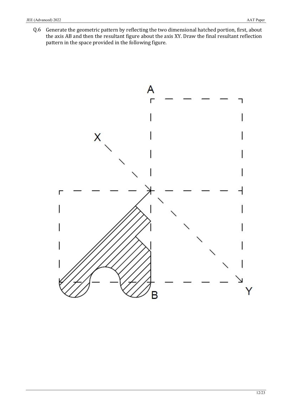 JEE Advanced AAT 2022 Question Paper - IndCareer Docs