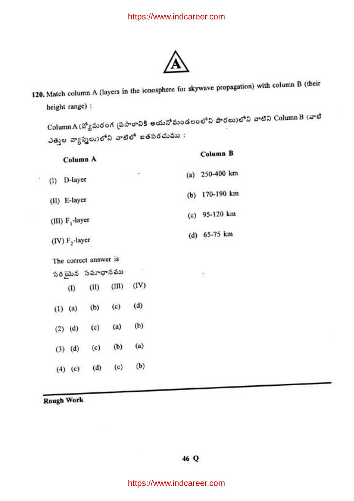 TS EAMCET 2012 Question Paper - IndCareer Docs