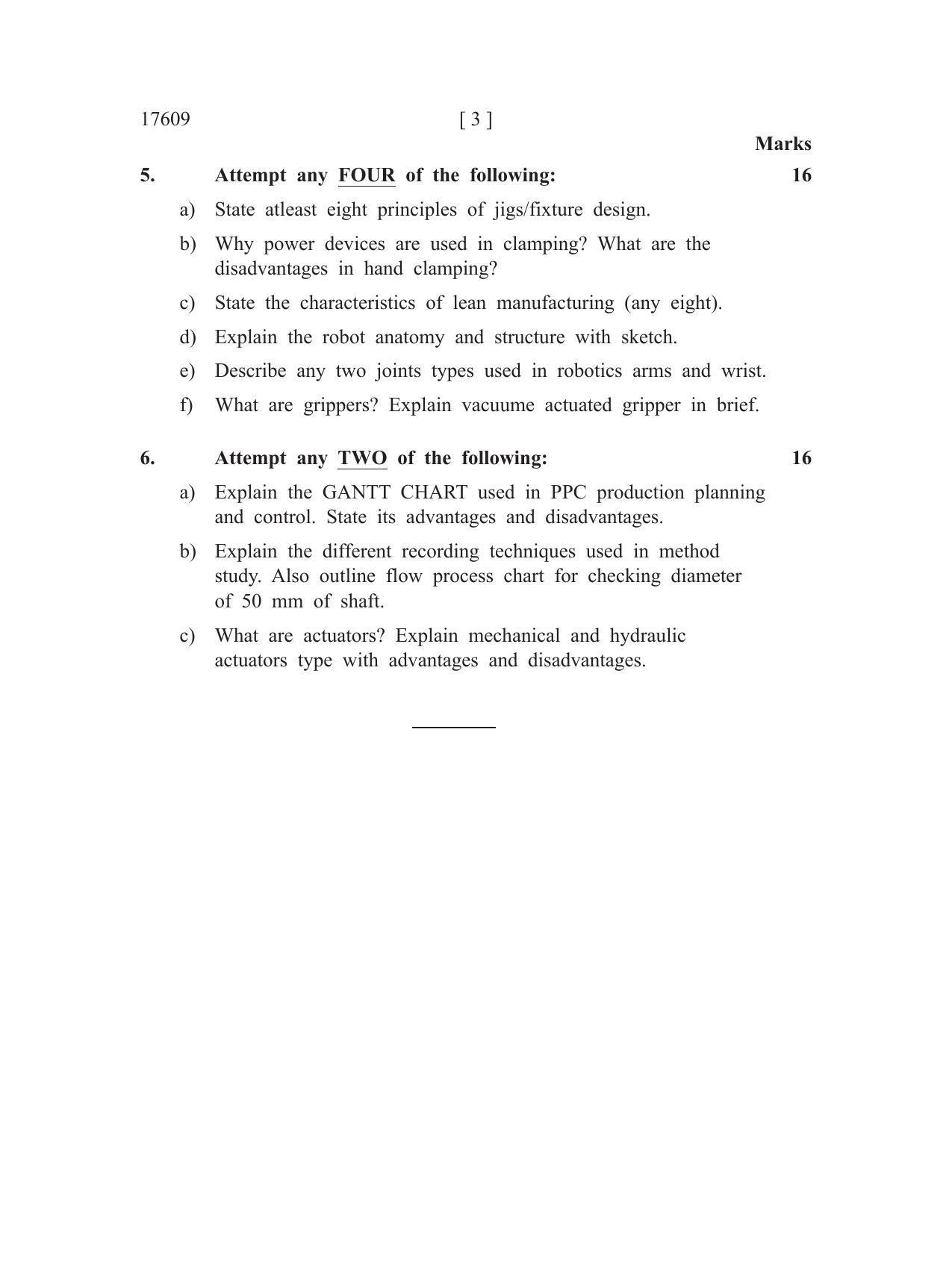 MSBTE Summer Question Paper 2019 - Production Engineering & Robotics ...