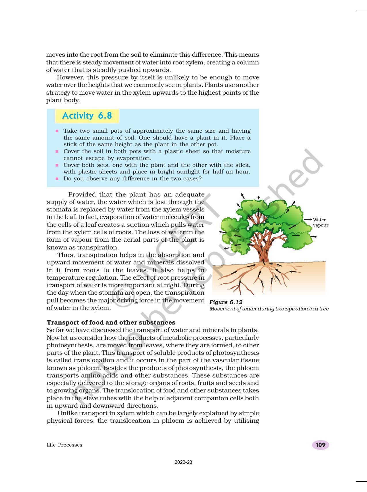 Ncert Book For Class 10 Science Chapter 6 Life Processes