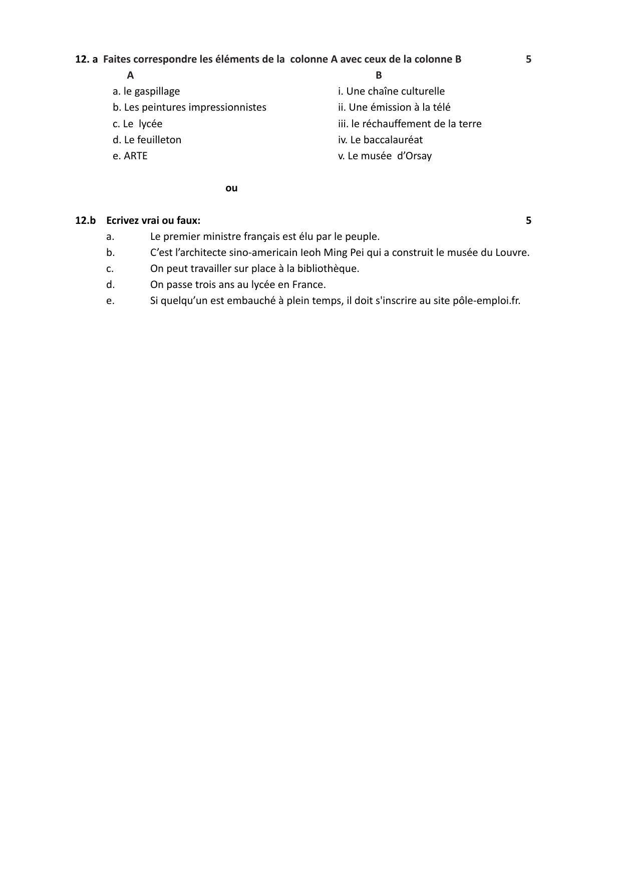 CBSE Class 10 French Sample Papers 2023 - IndCareer Docs