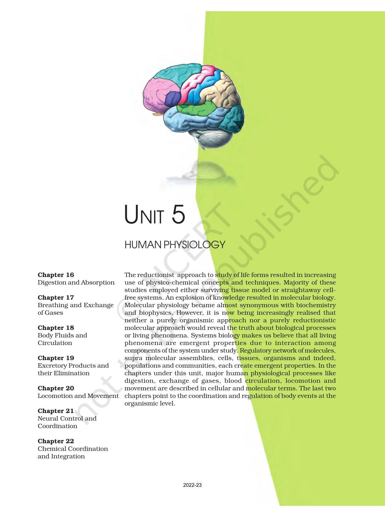 NCERT Book for Class 11 Biology Chapter 16 Digestion