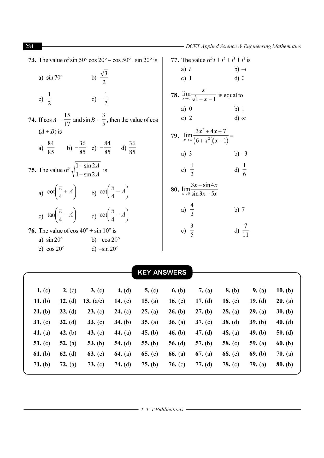 Karnataka DCET 2019 Question Paper - IndCareer Docs