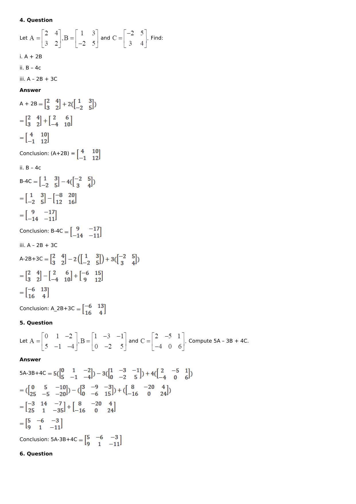 RS Aggarwal Solutions for 12th Class Maths Chapter 5-Matrices ...