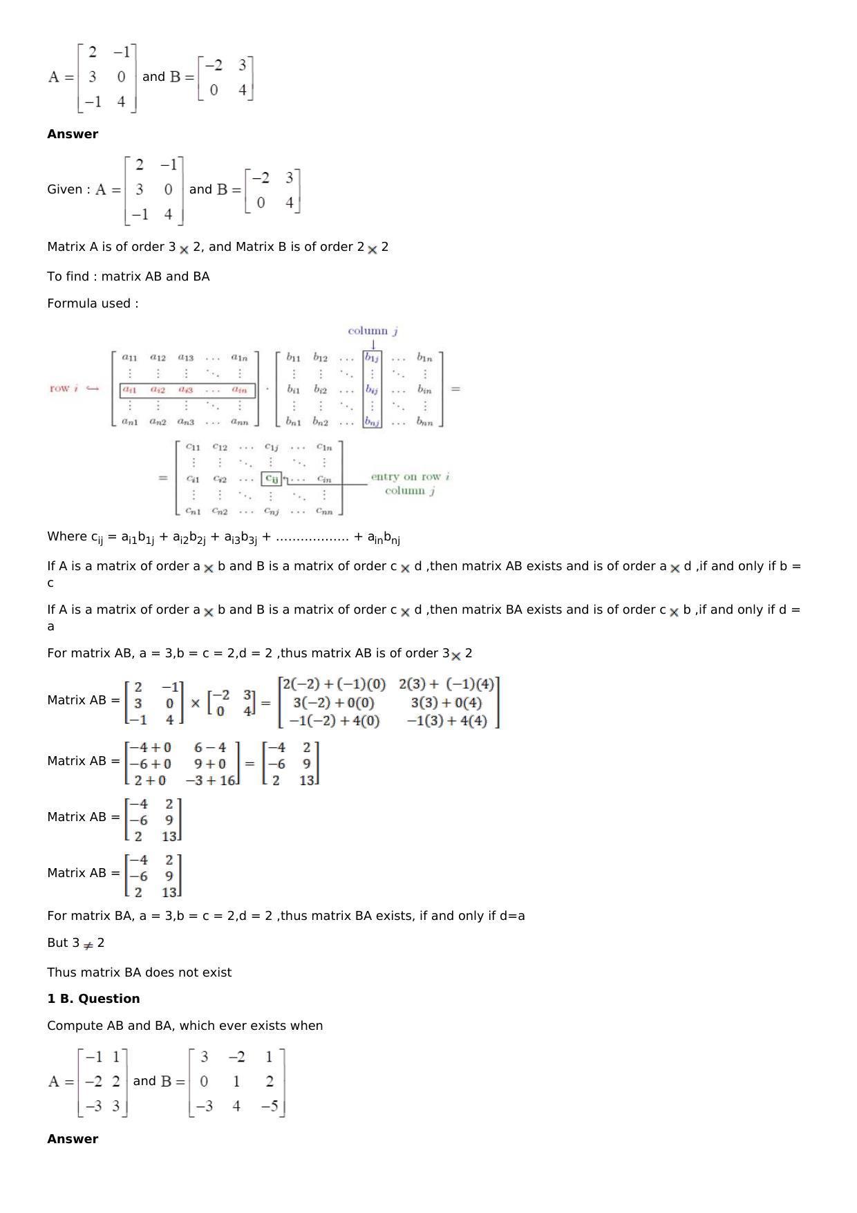 RS Aggarwal Solutions for 12th Class Maths Chapter 5-Matrices ...
