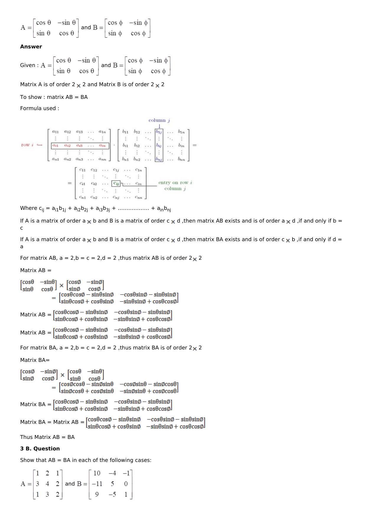RS Aggarwal Solutions for 12th Class Maths Chapter 5-Matrices ...