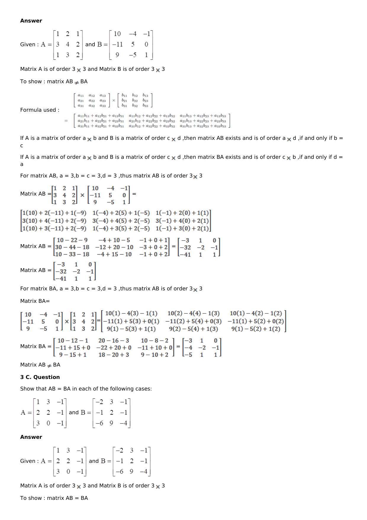 RS Aggarwal Solutions for 12th Class Maths Chapter 5-Matrices ...