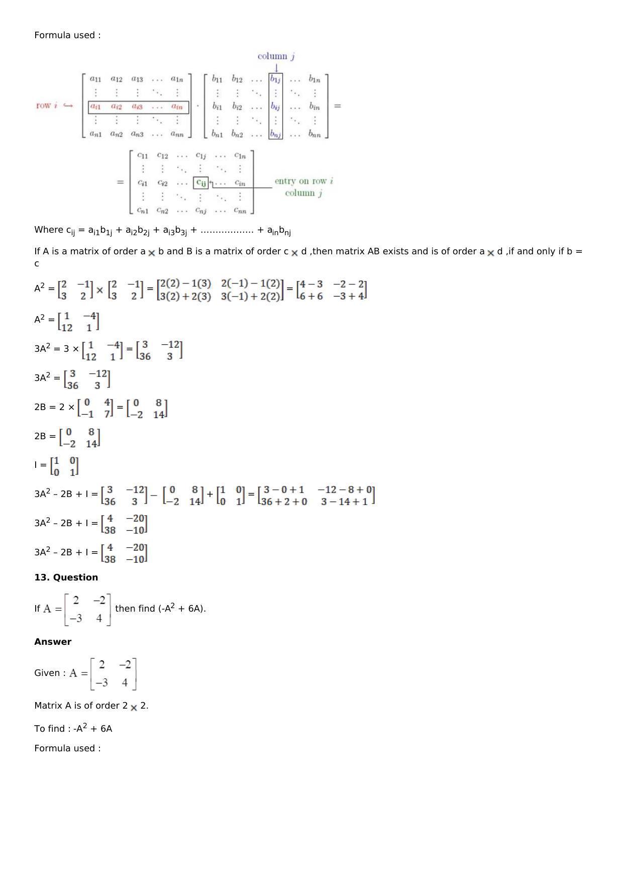 RS Aggarwal Solutions for 12th Class Maths Chapter 5-Matrices ...