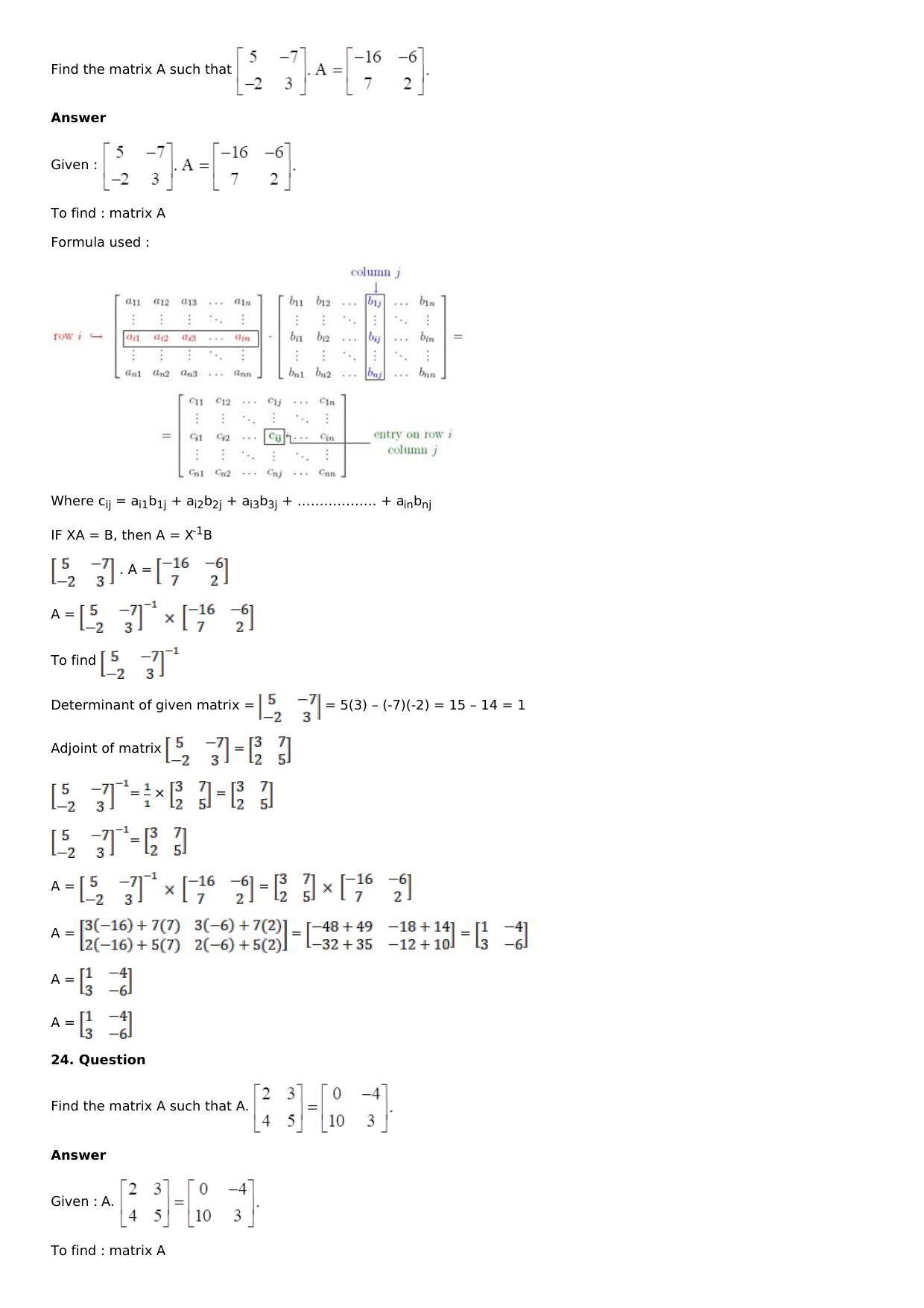 RS Aggarwal Solutions for 12th Class Maths Chapter 5-Matrices ...