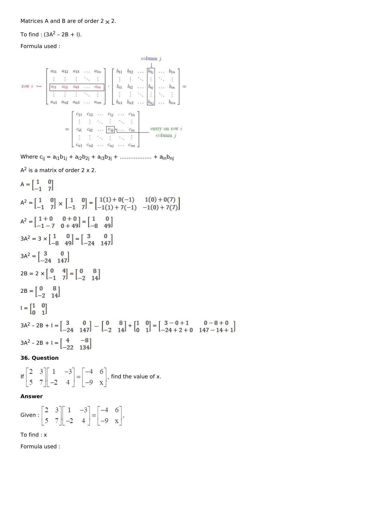 RS Aggarwal Solutions for 12th Class Maths Chapter 5-Matrices ...