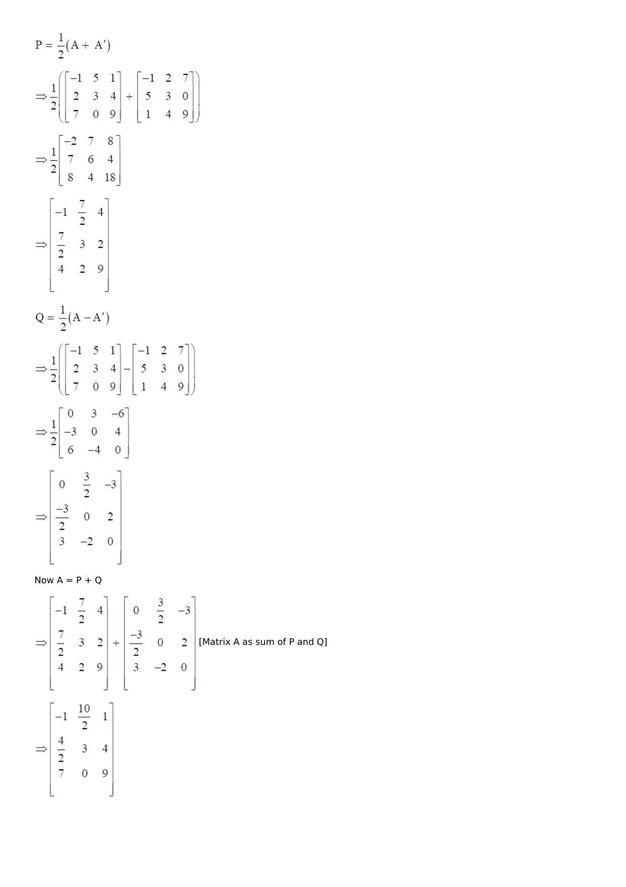 RS Aggarwal Solutions for 12th Class Maths Chapter 5-Matrices ...