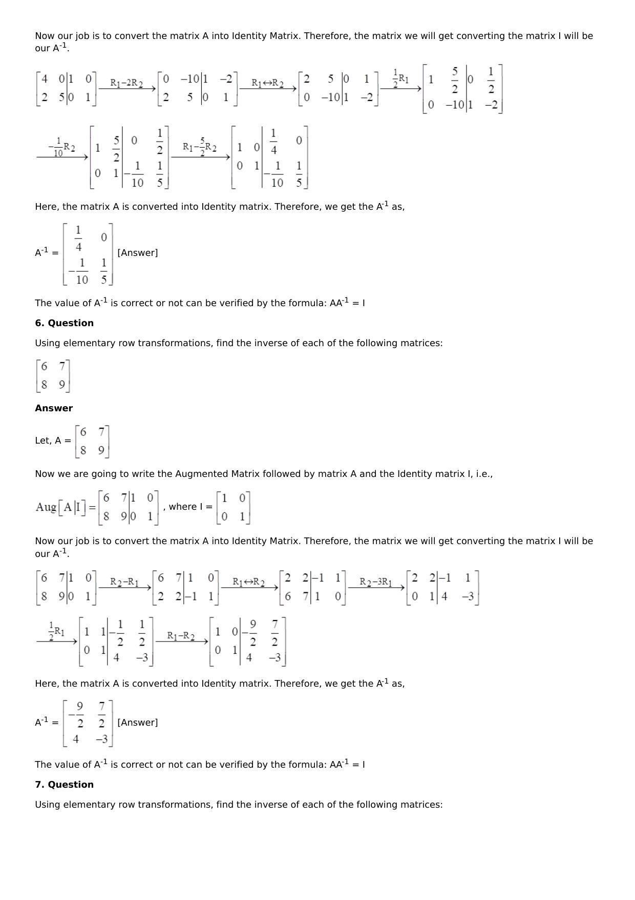 RS Aggarwal Solutions for 12th Class Maths Chapter 5-Matrices ...