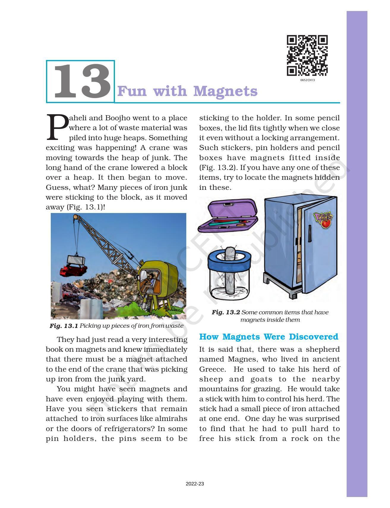 NCERT Book for Class 6 Science: Chapter 13-Fun with Magnets - IndCareer ...