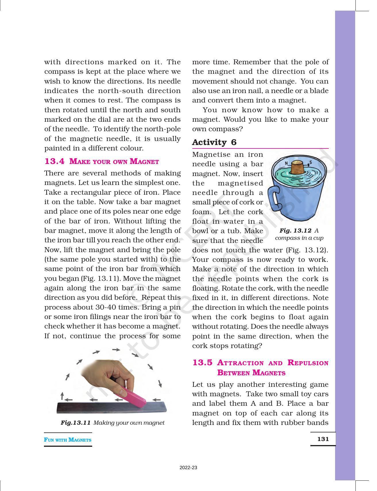 NCERT Book for Class 6 Science: Chapter 13-Fun with Magnets - IndCareer ...