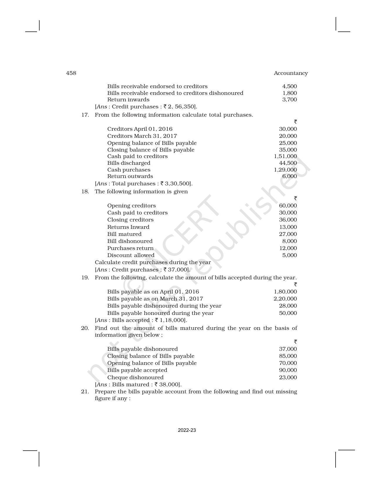 NCERT Book for Class 11 Accountancy Chapter 11 Accounts