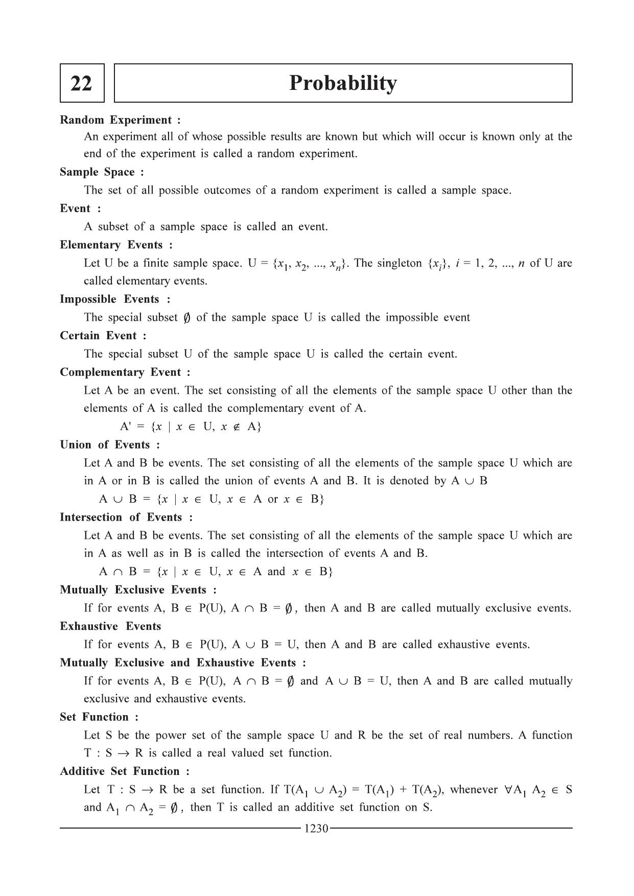 GSEB HSC Maths 1 Question Paper - Chapter 22 - IndCareer Docs