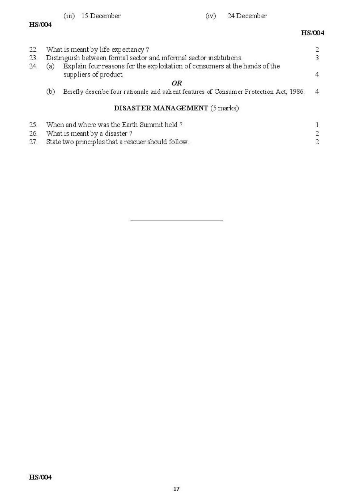 MBSE HSLC Social Science Sample Papers - IndCareer Schools