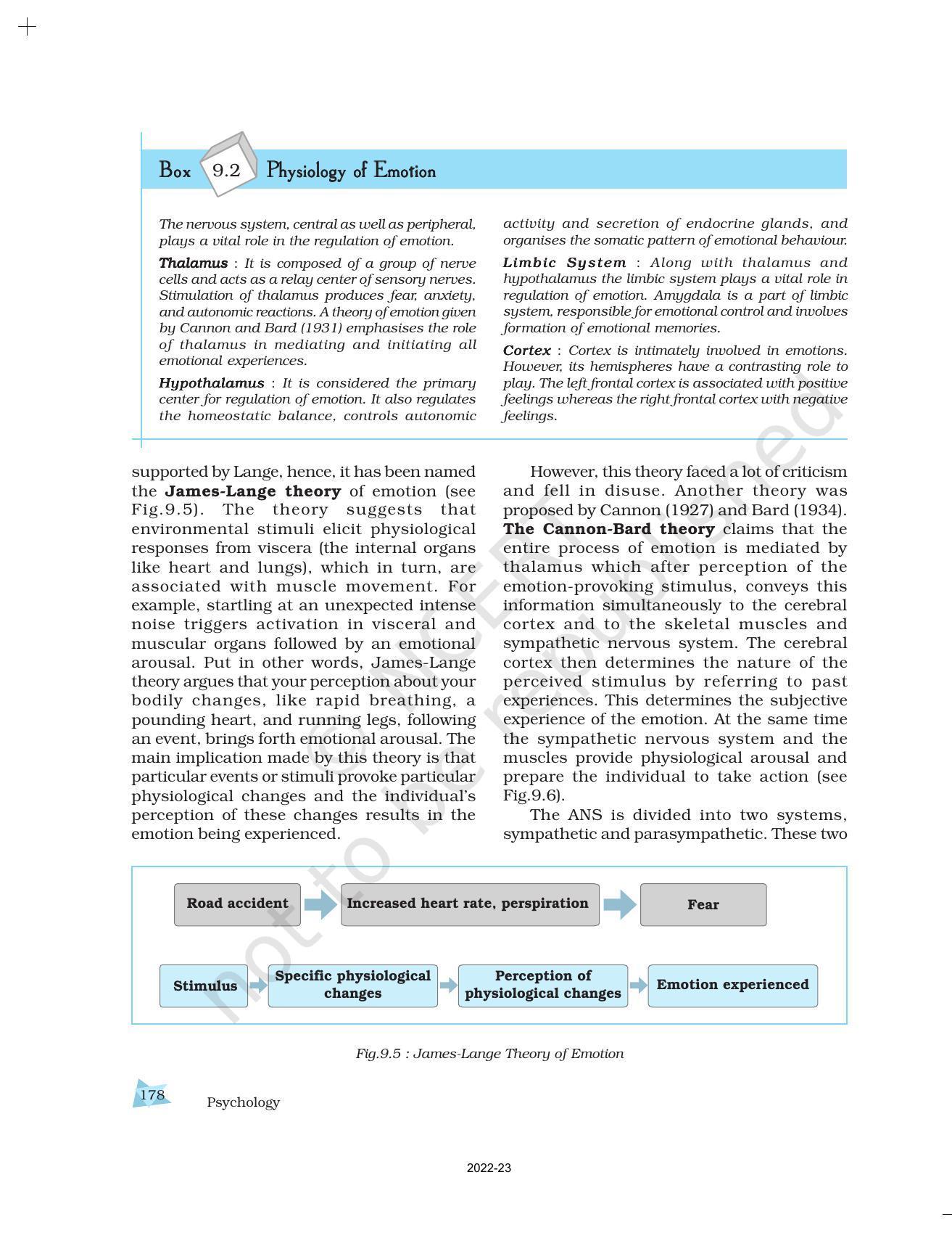 NCERT Book for Class 11 Psychology Chapter 9 Motivation