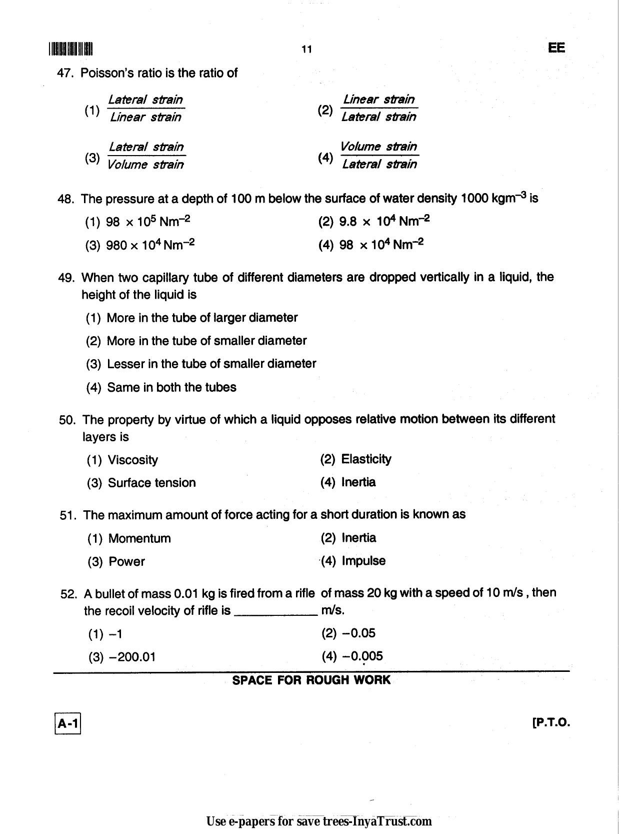 Karnataka Diploma CET- 2013 Electrical and Electronics Engineering ...