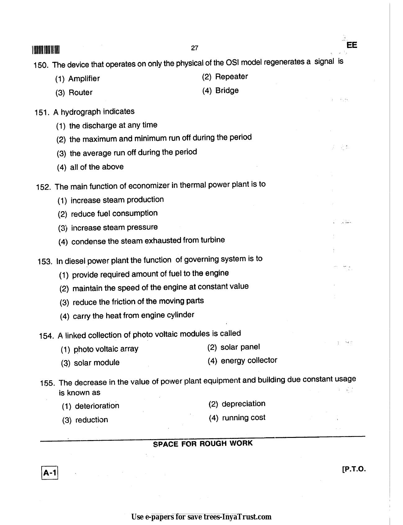 Karnataka Diploma CET- 2013 Electrical and Electronics Engineering ...