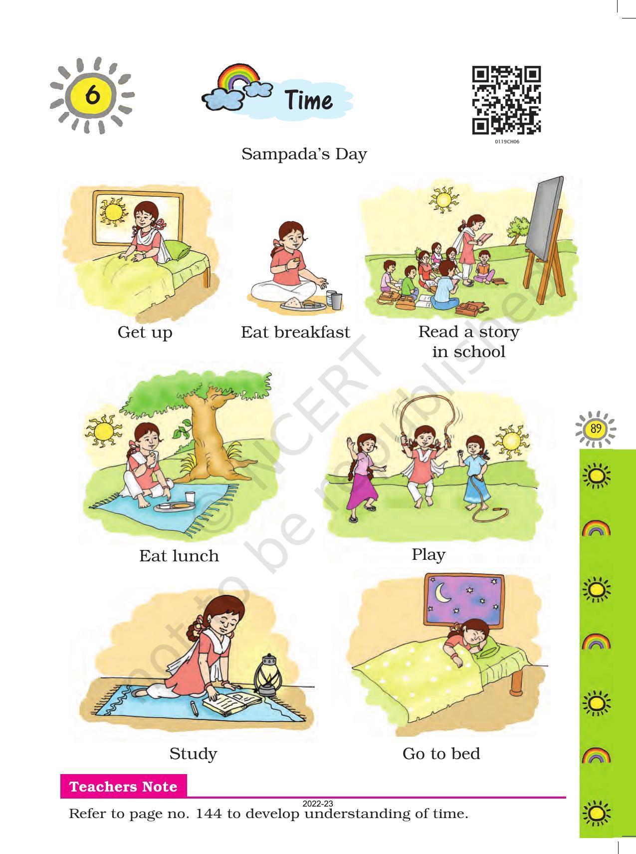 NCERT Book for Class 1 Maths :Chapter 6-Time - IndCareer Schools