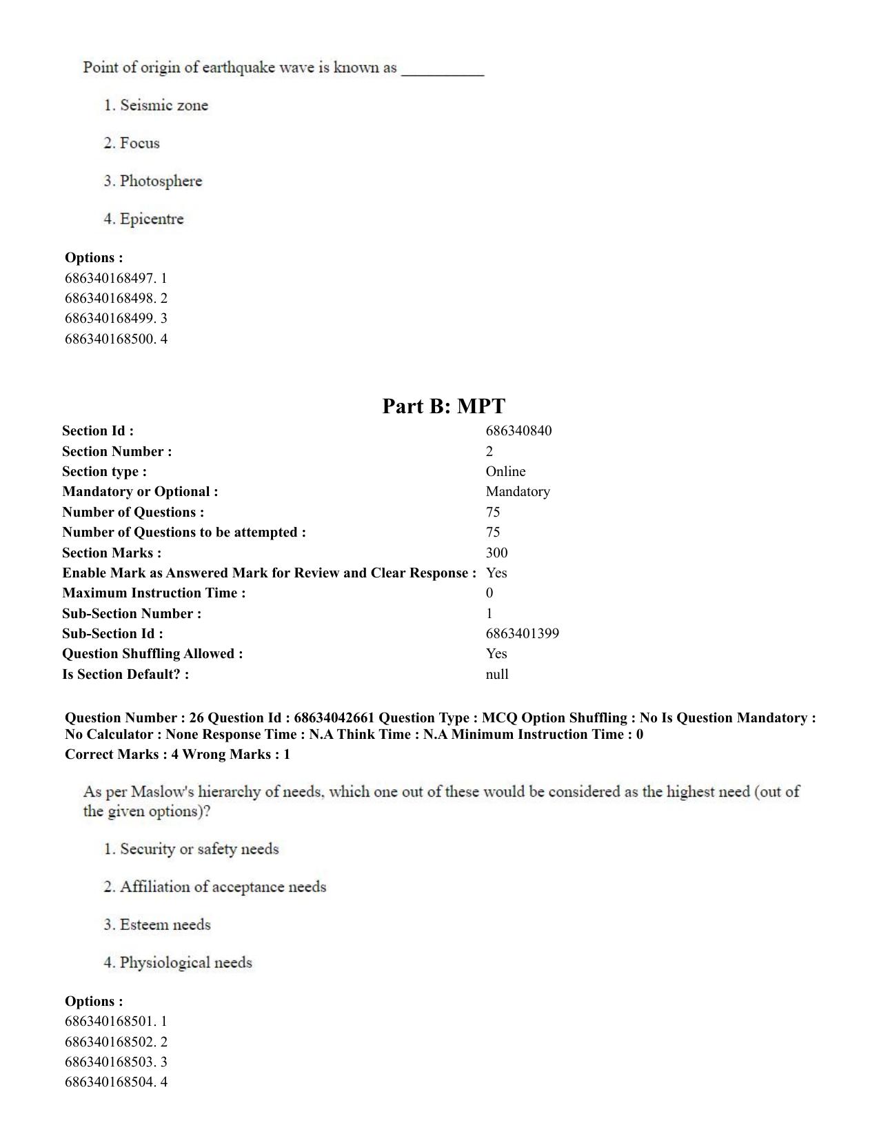 CUET PG 2023: MPT/Master in Respiratory Theory (MRT) (Eng) Shift 3 (30-06-2023) Question Paper ...