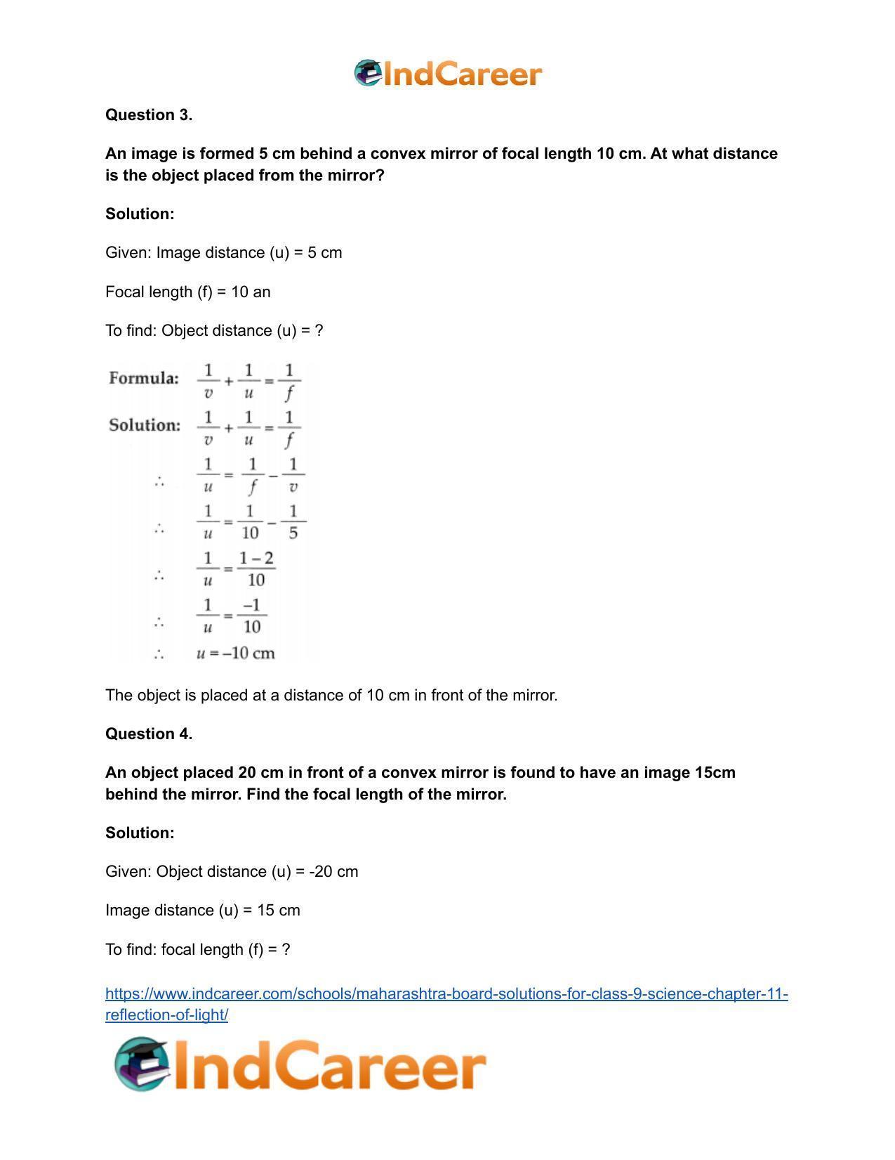 Maharashtra Board Solutions for Class 9- Science: Chapter 11 ...