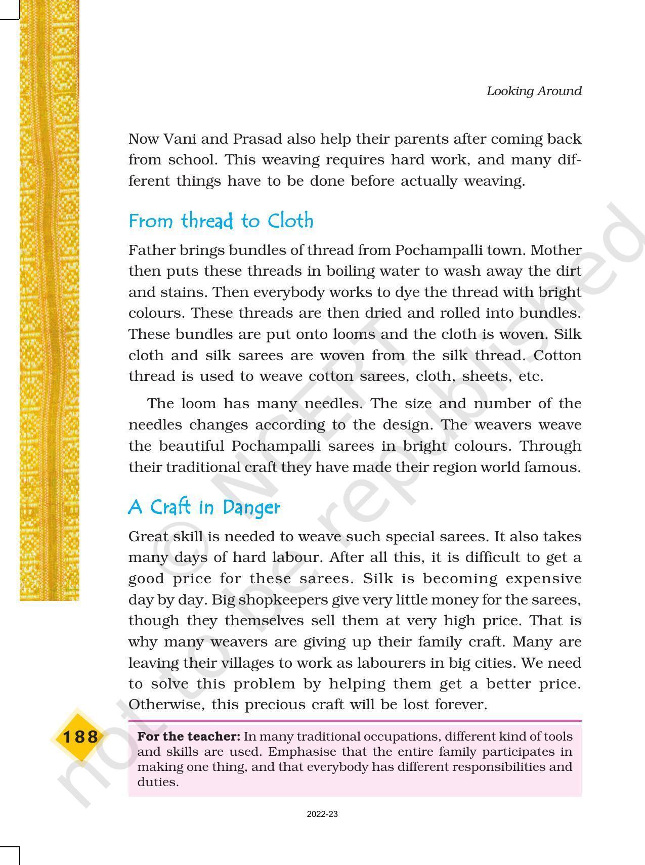 NCERT Book for Class 4 EVS Chapter 23 Pochampalli - IndCareer Schools