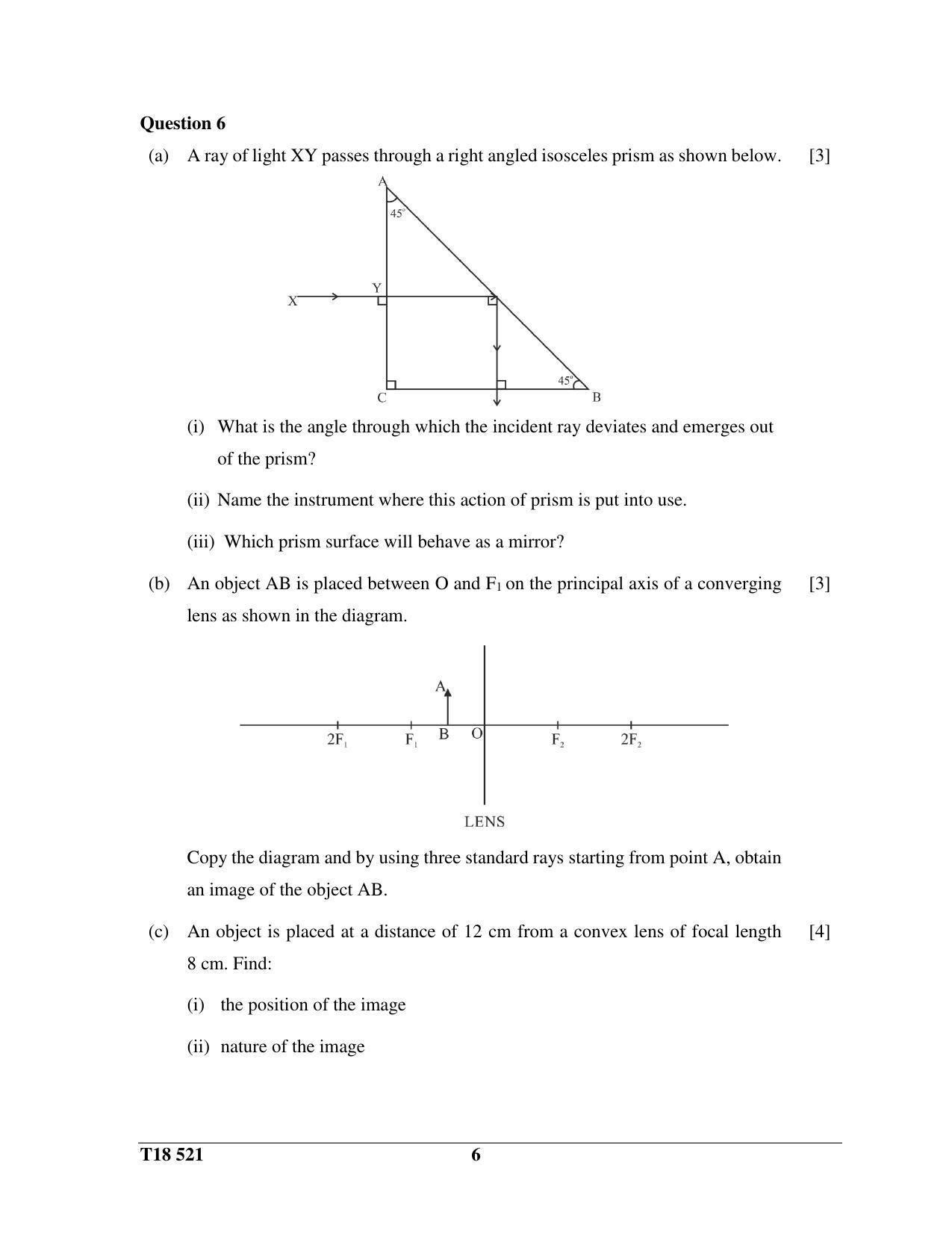 ISC Class 12 2018 Science Paper I Question Paper - IndCareer Docs