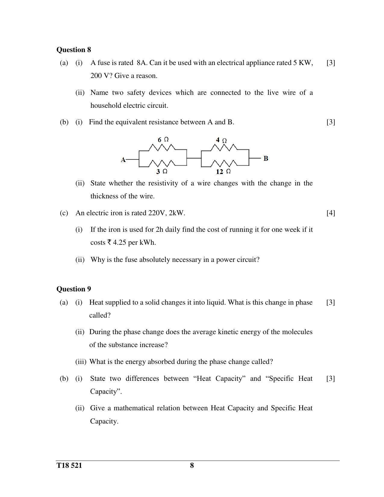 ISC Class 12 2018 Science Paper I Question Paper - IndCareer Docs