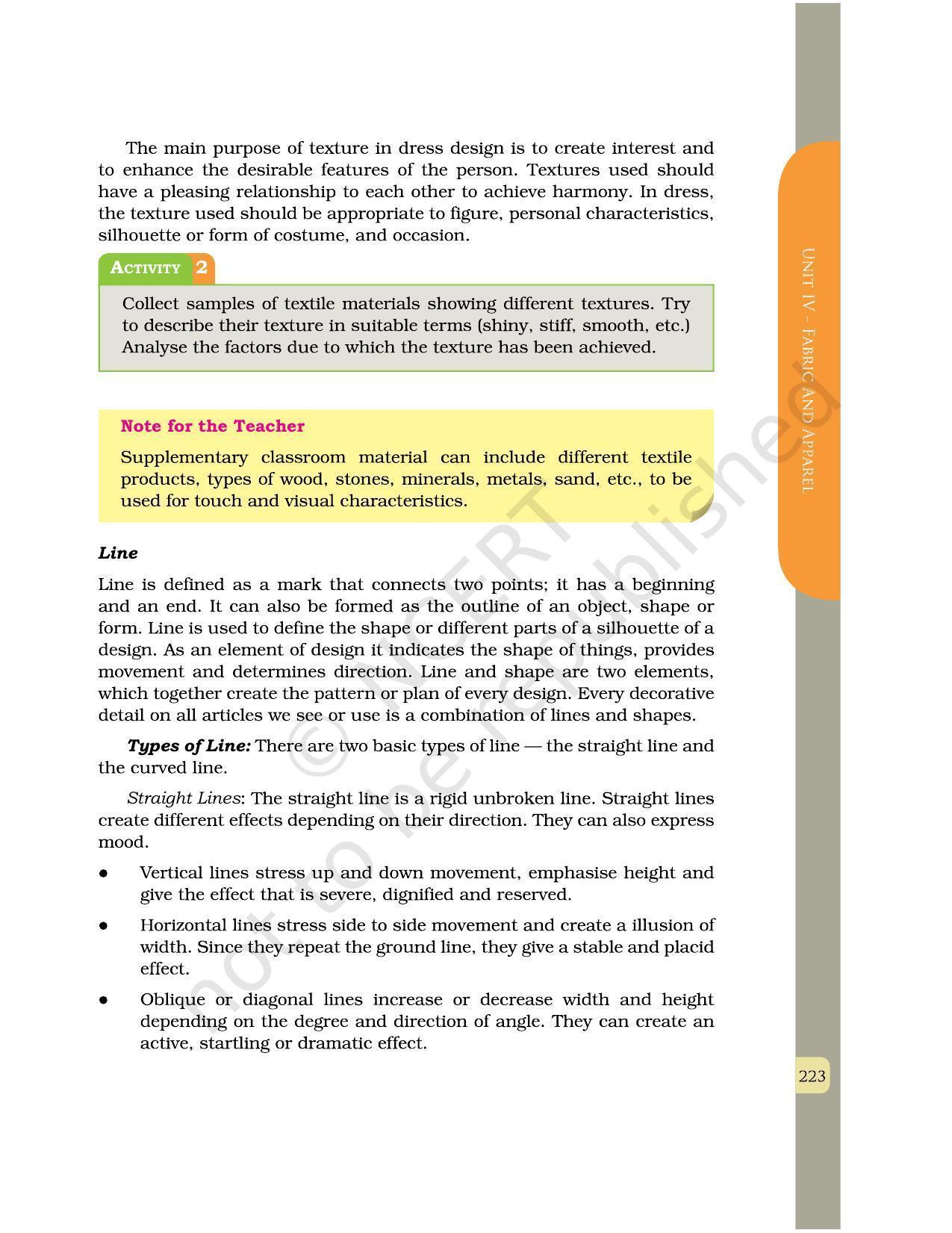 NCERT Book for Class 12 Home Science Chapter 11 Design