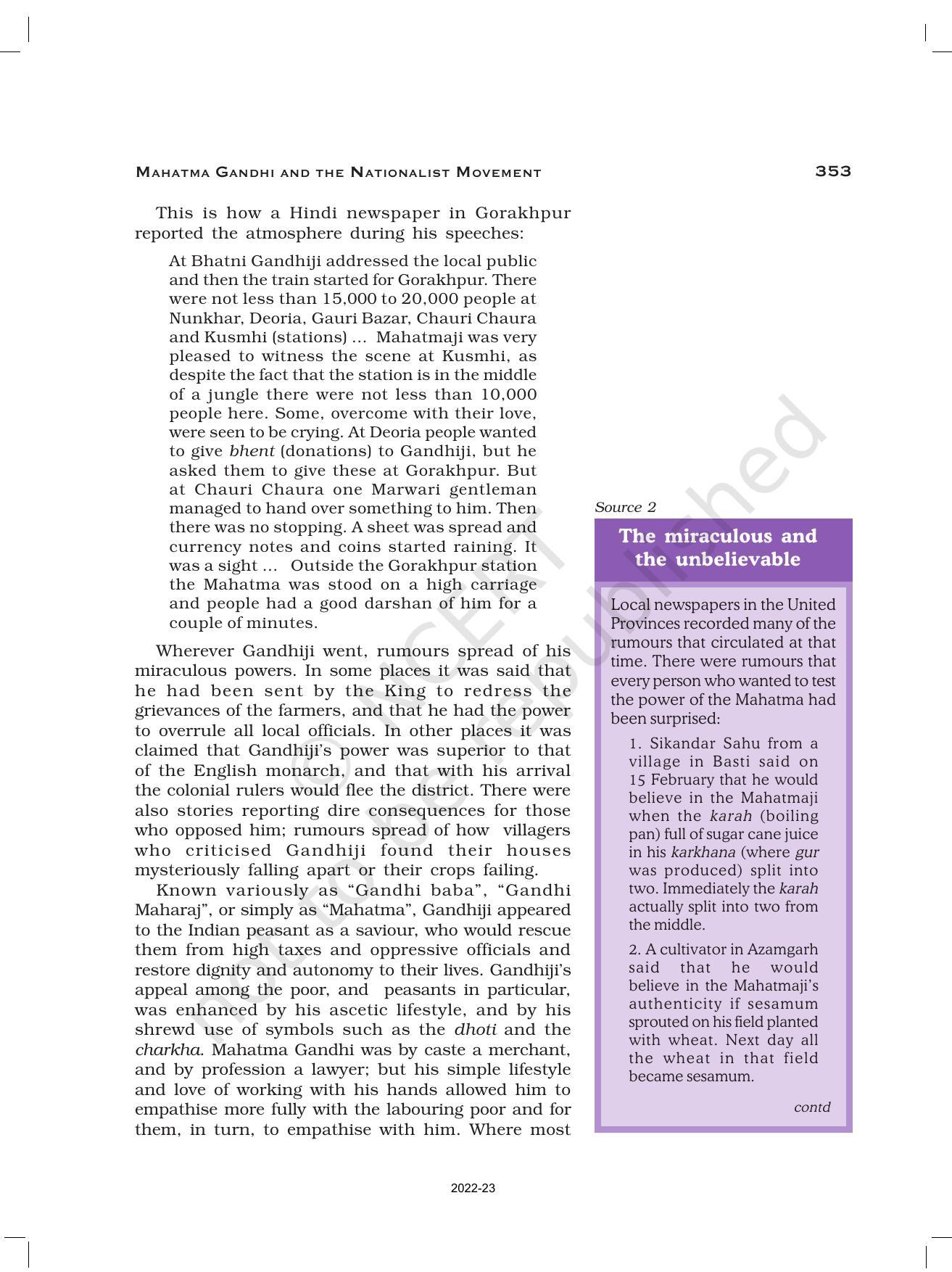 NCERT Book for Class 12 History Chapter 13 Mahatma Gandhi