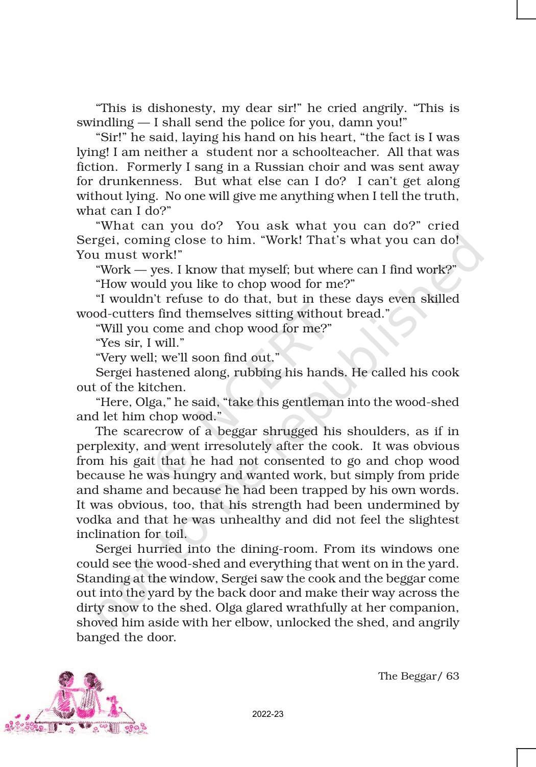 NCERT Book for Class 9 English Chapter 10 The Beggar